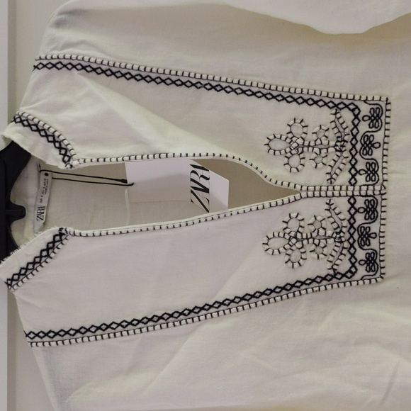 Zara | Tops | Zara Embroidered Tunic Top | Poshmark